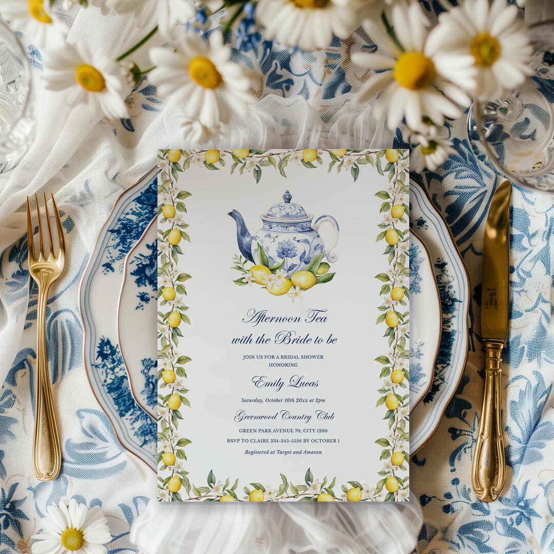Afternoon Tea Bridal Shower Invitation High Tea With the Bride to Be ...