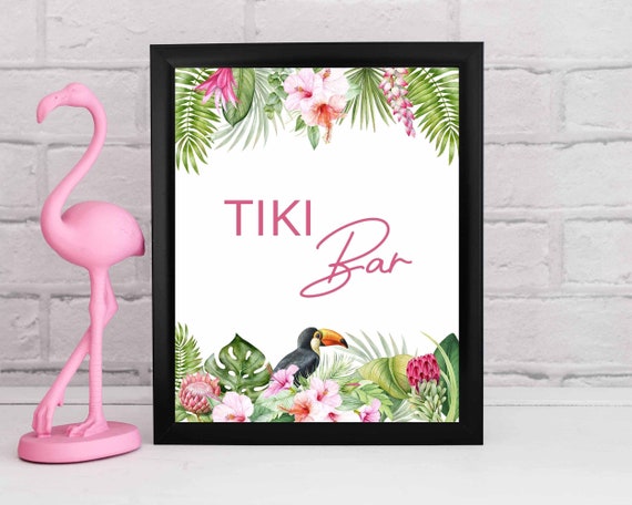 Luau Tiki Bar Sign Luau Party Decor Aloha Hawaiian Bridal - Etsy