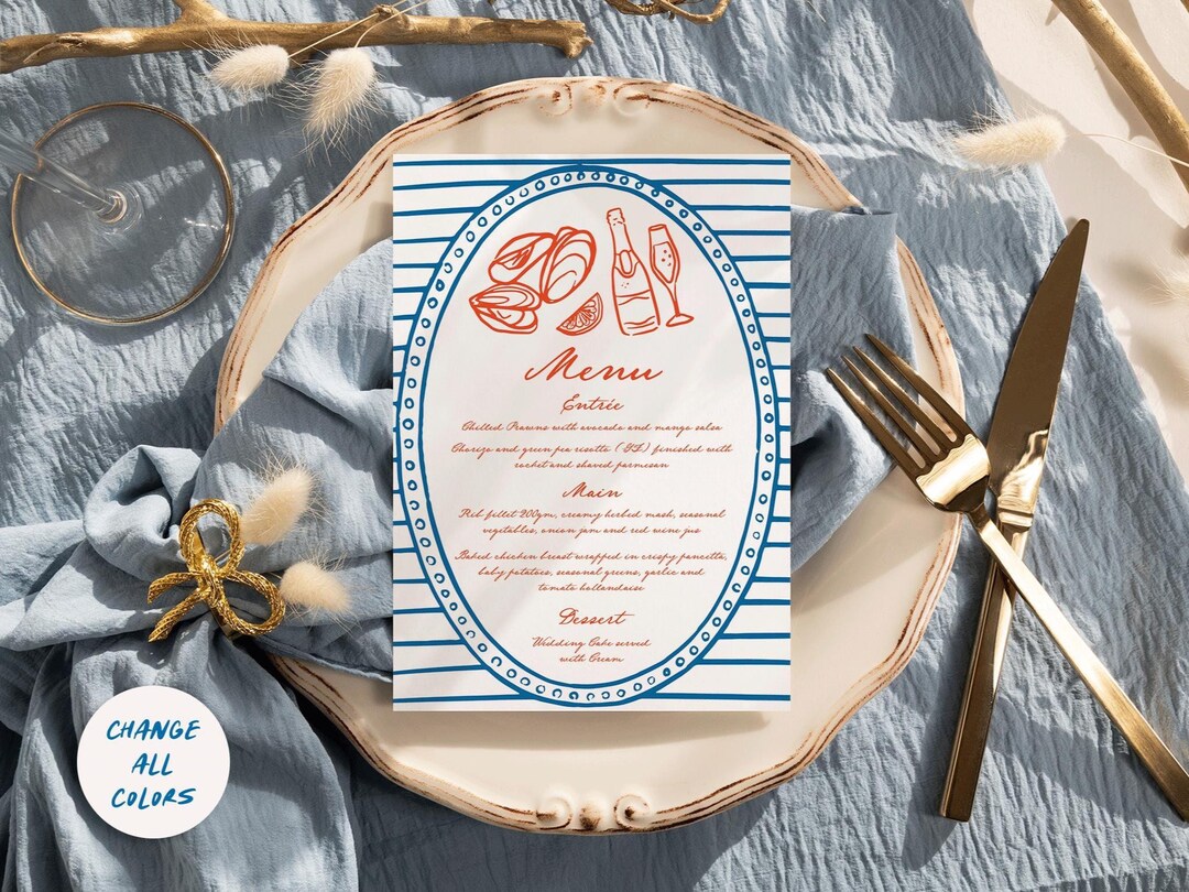 Nautical Wedding Menu Summer Rehearsal Dinner Menu, Oyster Roast Theme ...