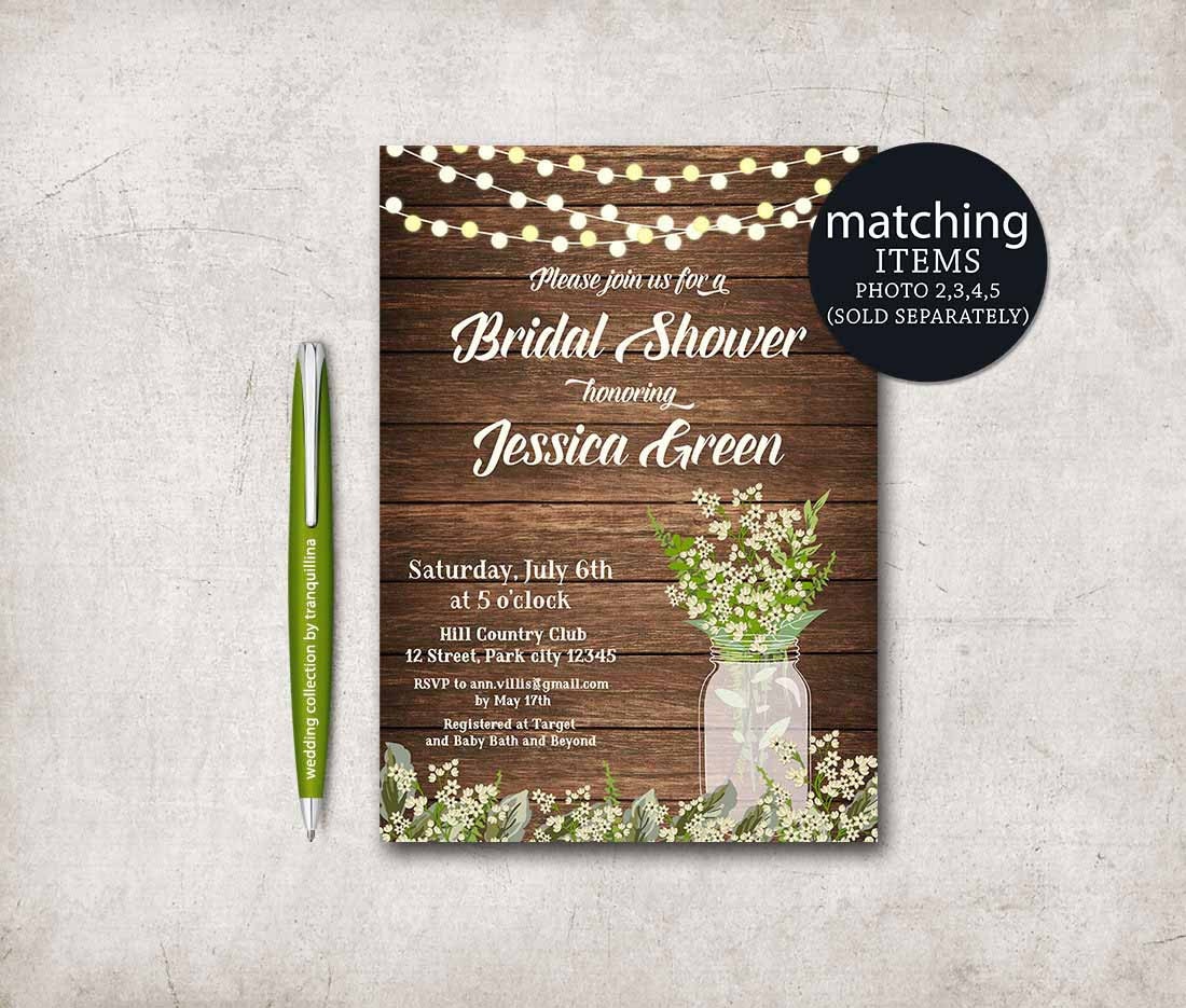 Rustic Thank you Tags Printable Mason Jar Favor Tags Bridal | Etsy