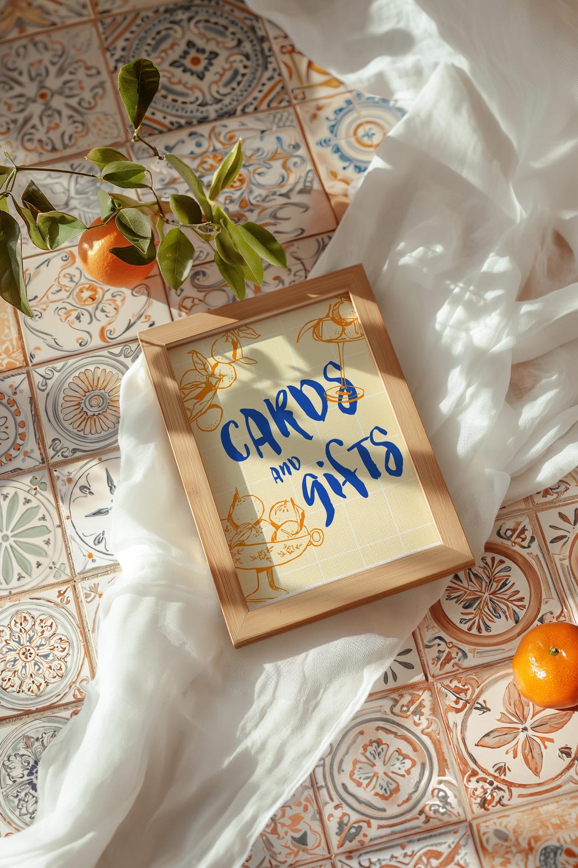 Italian Citrus Bachelorette Invitation & Itinerary, Hand-drawn Oranges ...
