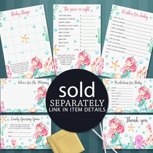 Mermaid Candy Guessing Game Mermaid Baby Shower Game Printable - Etsy