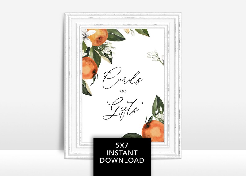 Citrus Cards and Gifts Sign Printable Wedding Sign Citrus - Etsy