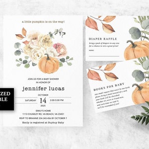 Pumpkin Books for Baby Fall Baby Shower Game, Bring a Book Instead of ...