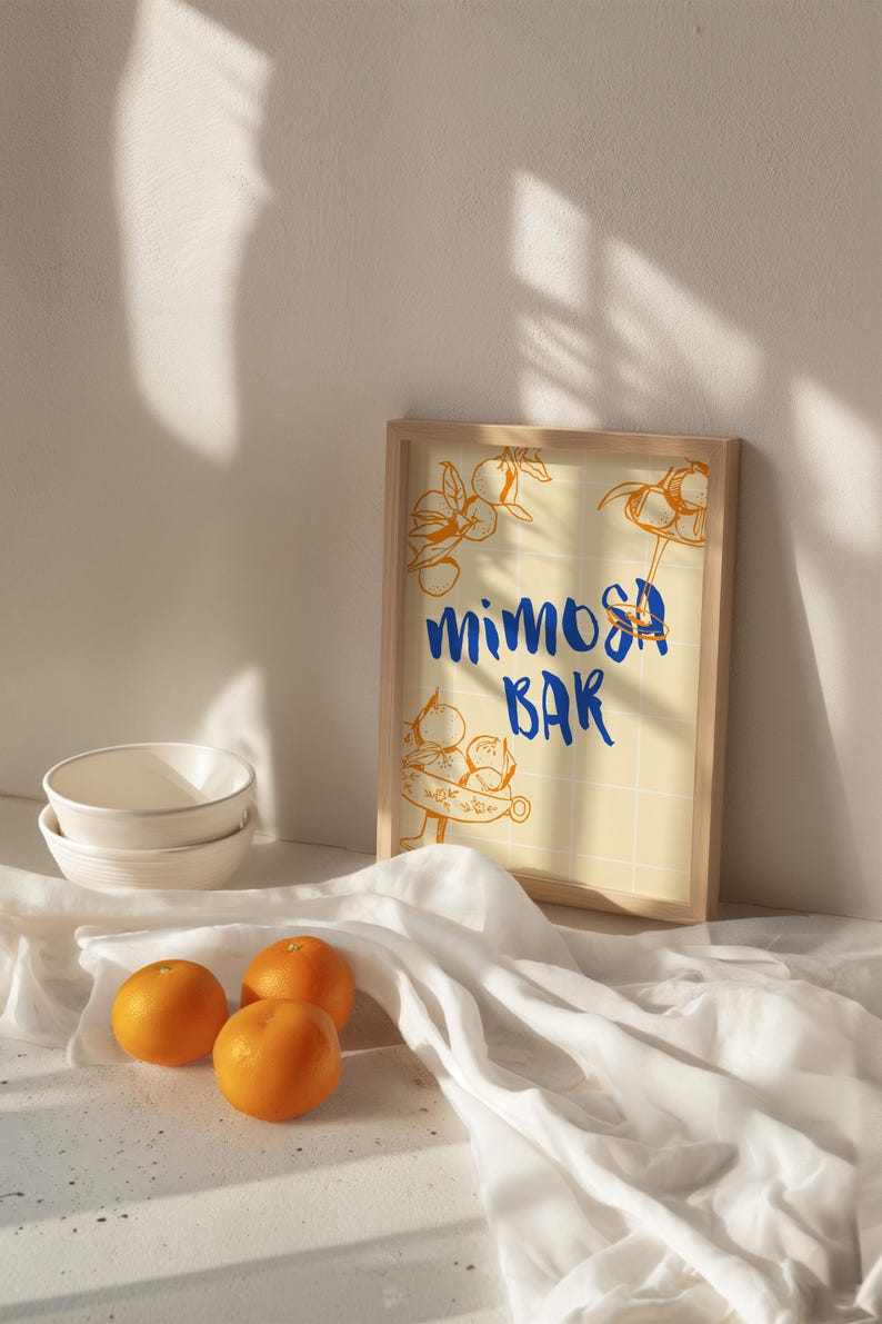 Italian Citrus Bachelorette Invitation & Itinerary, Hand-drawn Oranges ...