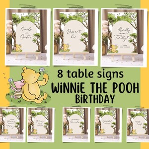 Happy Birthday Banner Winnie the Pooh Birthday Decor, Editable Bunting ...
