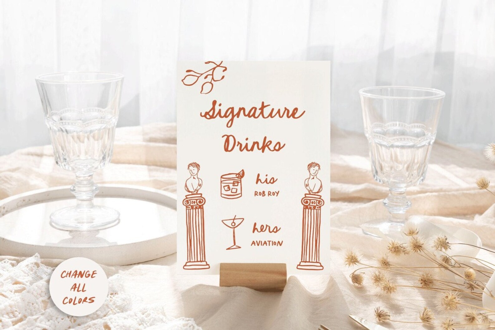 Italian Wedding Table Numbers, Mediterranean Theme Party Decor, Hand ...