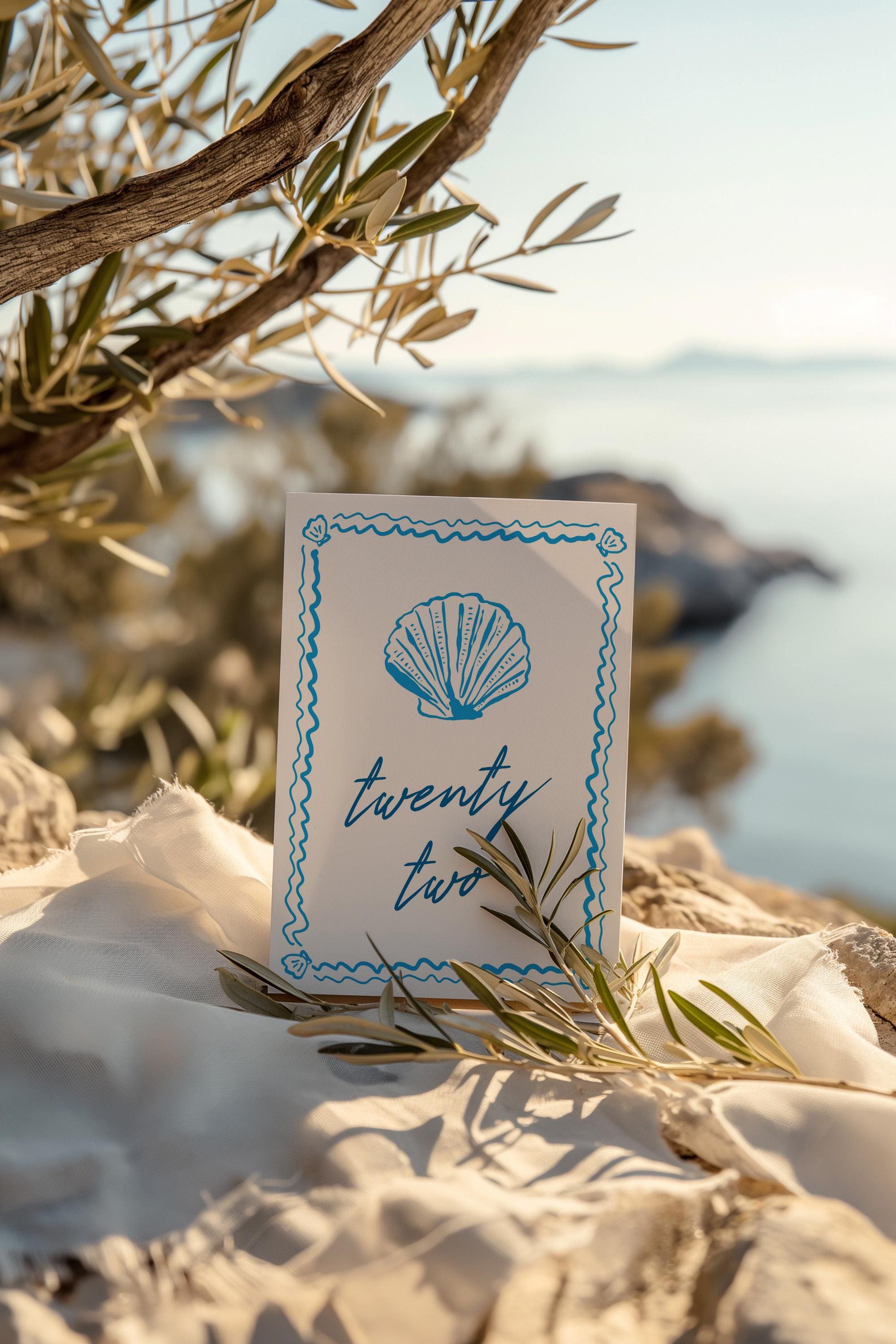 Tropical Beach Wedding Welcome Sign Hand-drawn Whimsical Palm Tree ...