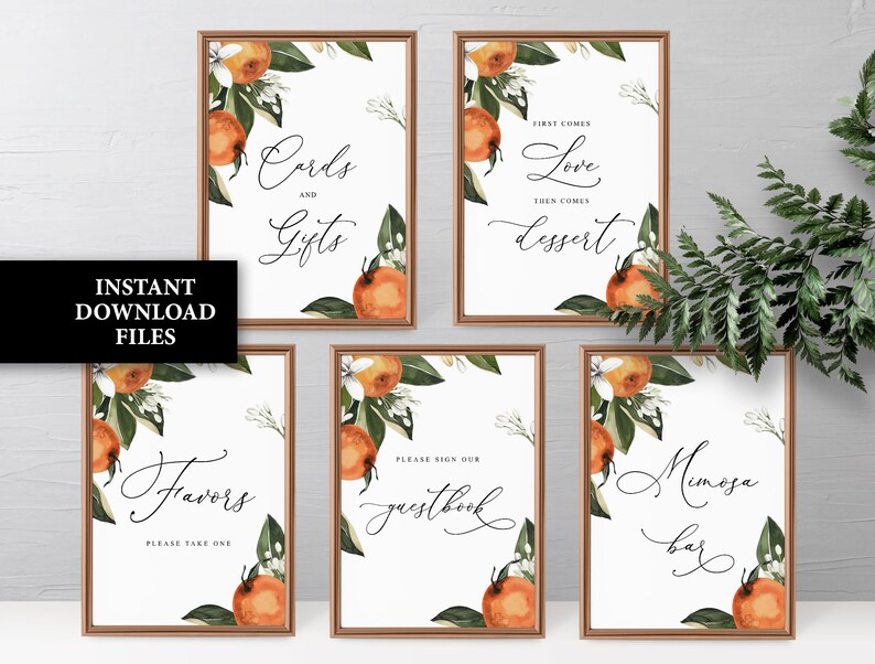 Citrus Cards and Gifts Sign Printable Wedding Sign Citrus - Etsy