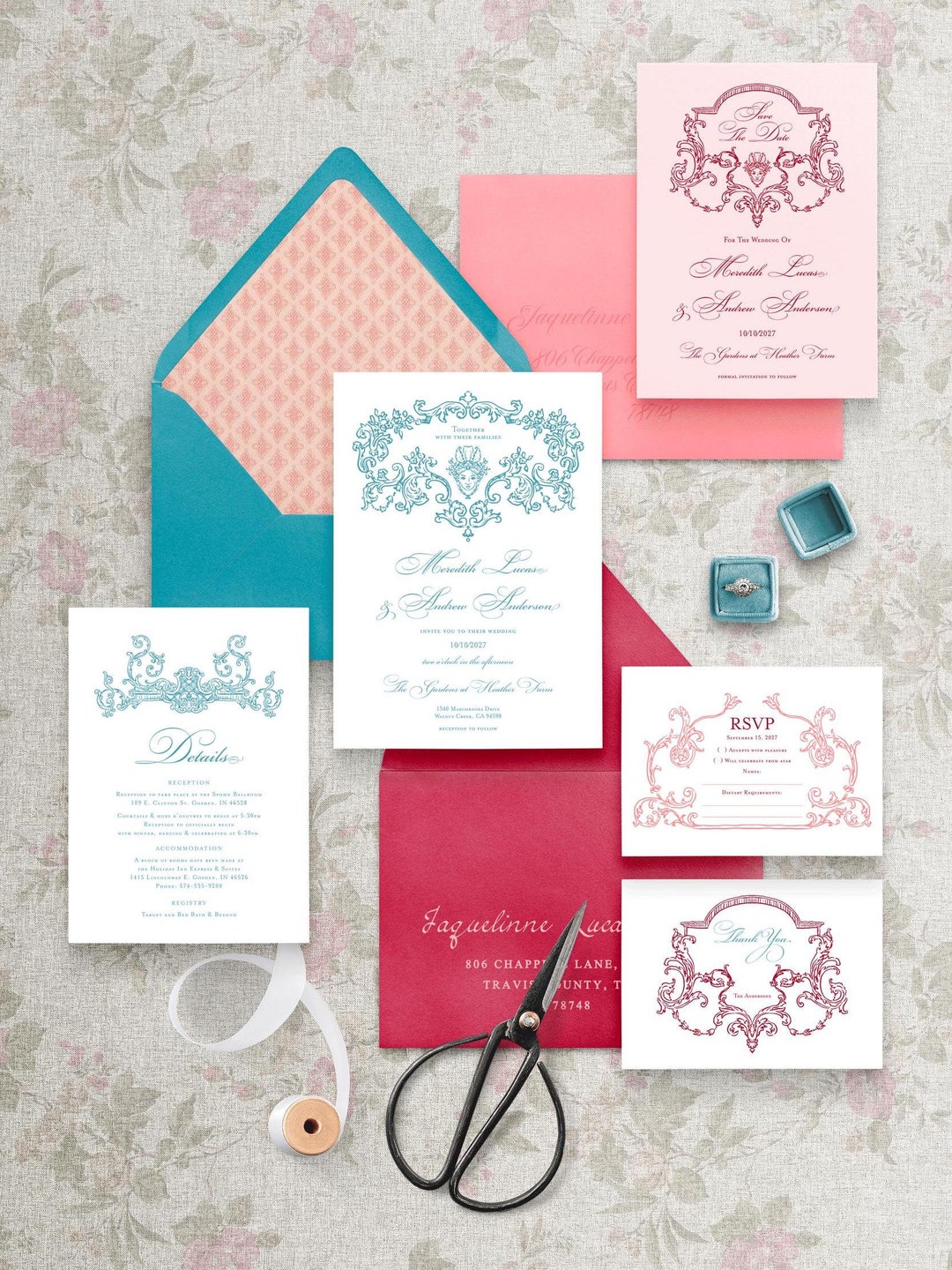 Victorian Wedding Invitation Suite Baroque Wedding Invite Bundle ...