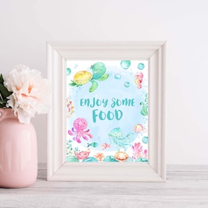 Under the Sea Welcome Sign PRINTABLE Under the Sea Birthday Party Sign ...
