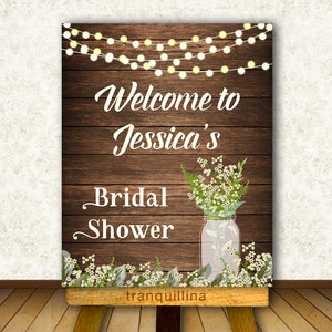 Rustic Welcome Sign Bridal Shower Welcome Sign Decor - Etsy