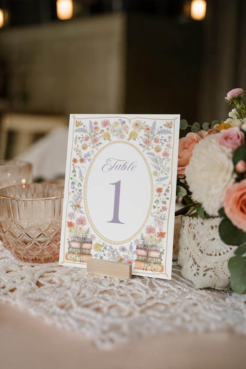 Storybook Bridal Shower Invitation Bundle: Vintage Wildflower, Floral ...