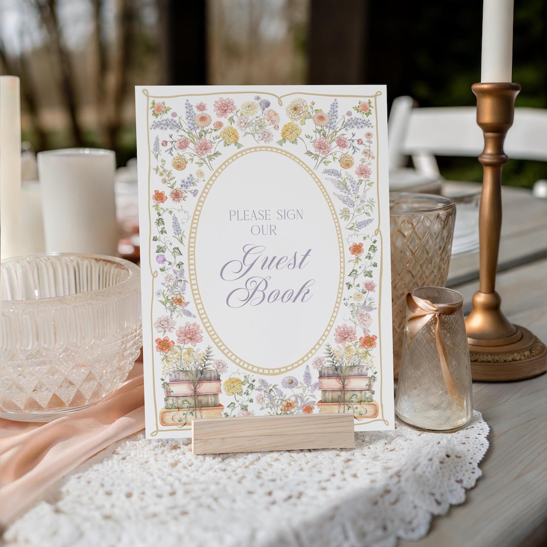 New Chapter Baby Shower Guest Book Sign New Chapter Begins Baby Shower ...