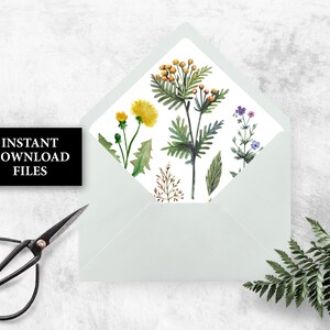 Wildflower Wedding Program Template Floral Ceremony Program Card, Order ...