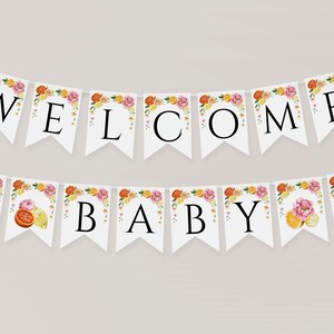 Floral Citrus Welcome Sign Baby Shower Decor Lemons Oranges Welcome ...