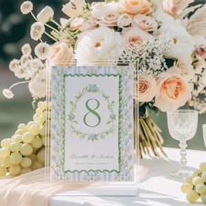 Grandmillennial Bridal Shower Welcome Sign Pastel Pink Blue Green ...