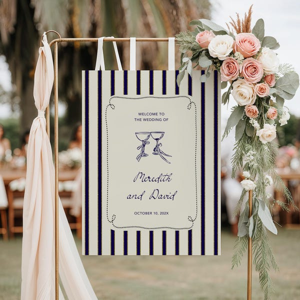 Stripe Wedding - Etsy
