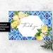 Lemon Bridal Shower Games Bundle Positano Blue Tiles Italian - Etsy