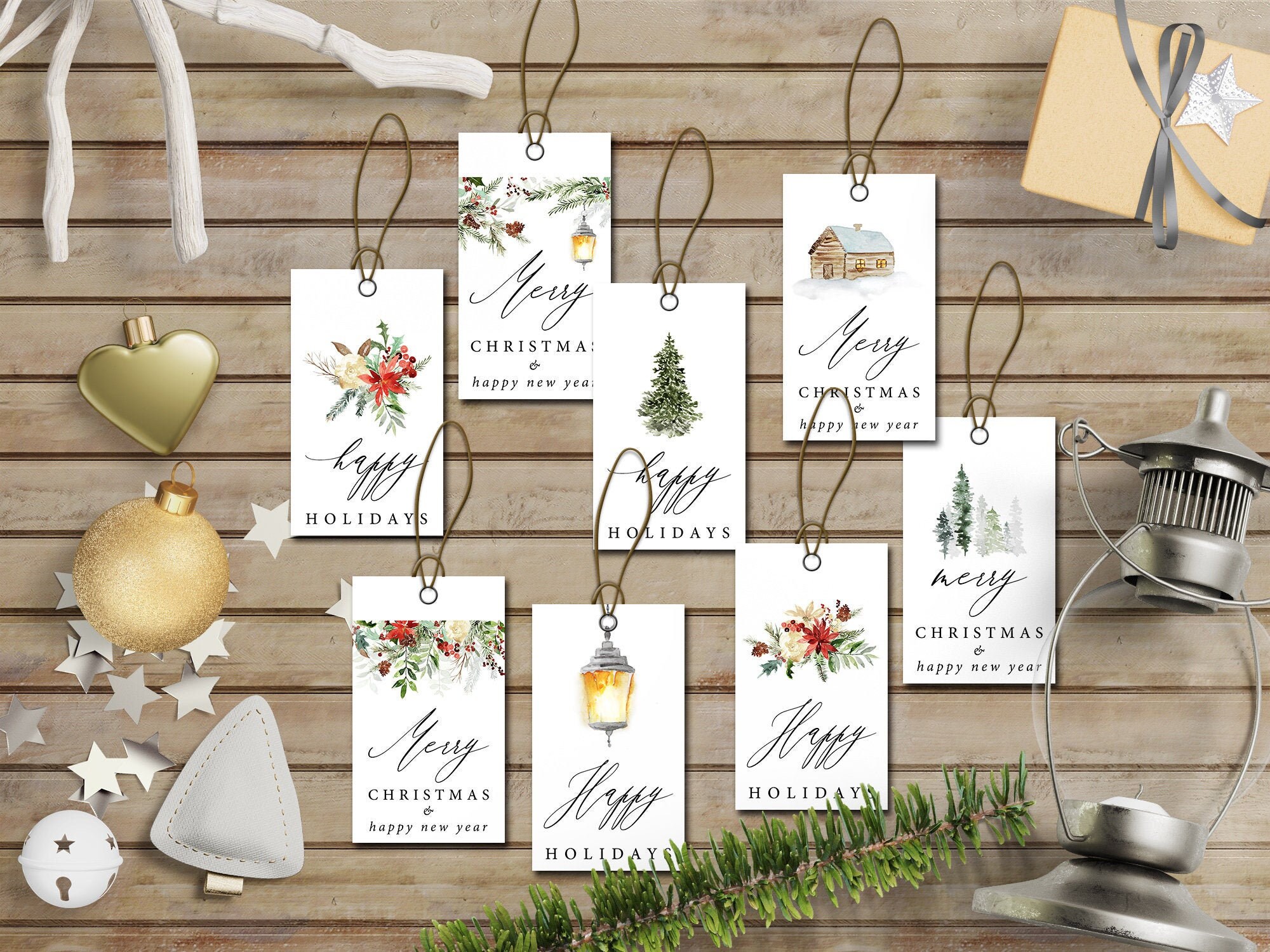 Christmas Gift Tags Printable Holiday Tags Christmas Labels | Etsy