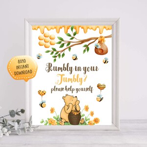 Cards and Gifts Sign Classic Winnie the Pooh Baby Shower Sign Gender ...