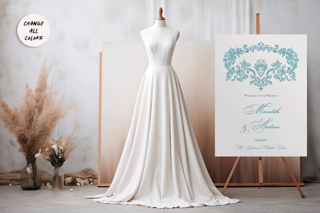 Victorian Wedding Welcome Sign Wedding Sign Baroque Style Welcome ...