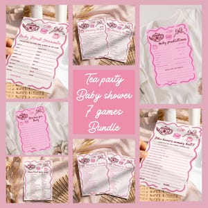 Baby Word Scramble Game Girl Tea Party Baby Shower Game Printable, Hand ...
