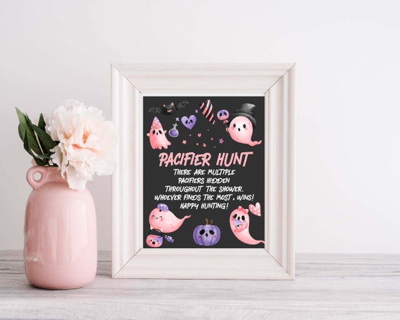 Halloween Pacifier Hunt Game Little Boo Baby Shower Game Girl - Etsy