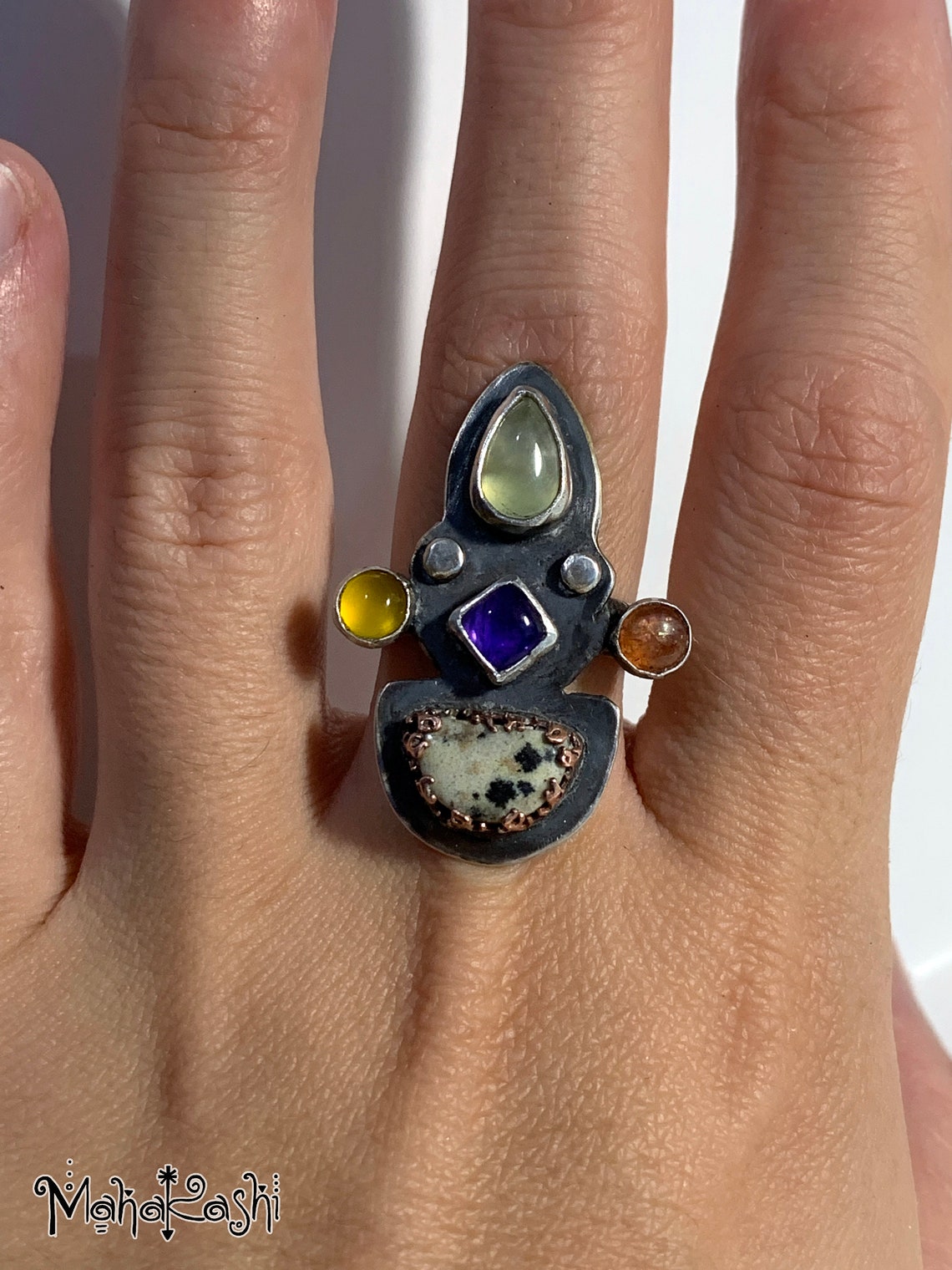 Sterling Silver 'spaceship' Ring With - Etsy