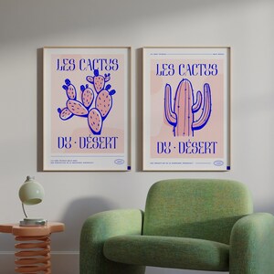 Colorful Cactus Illustrations: Printable Poster Set for Nursery or Dorm ...