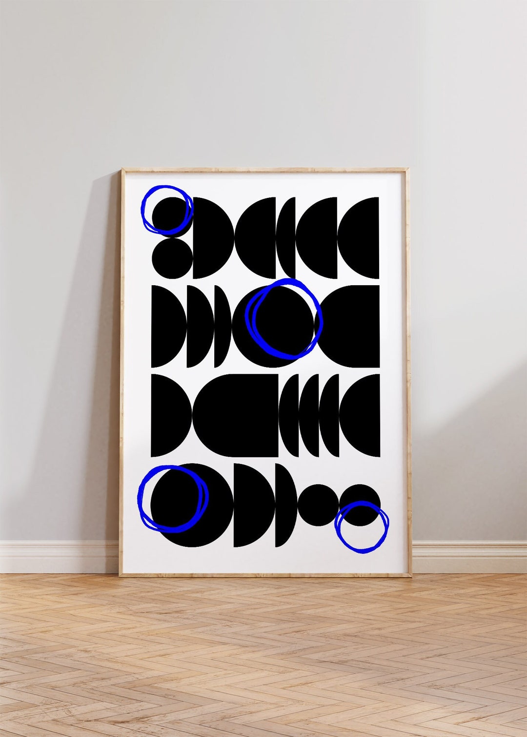 Black and White Art Geometric Poster Bold Art Geometric Shapes ...