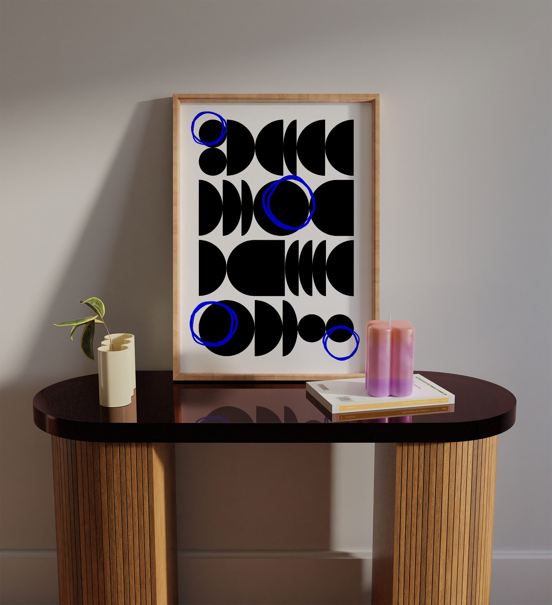 Black and White Art Geometric Poster Bold Art Geometric Shapes ...