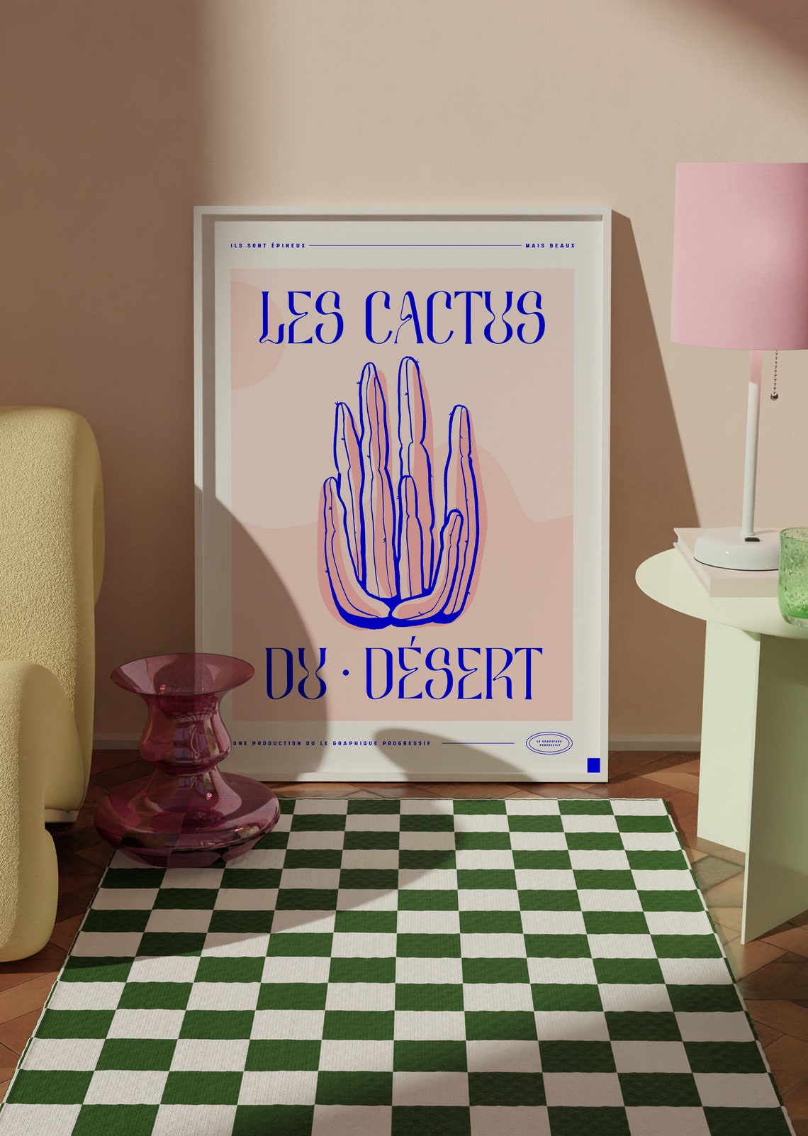 Desert Art Cactus Poster Cacti Wall Art Plants Decor Plant Lover Gift ...