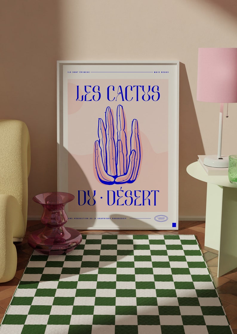 Desert Art Cactus Poster Cacti Wall Art Plants Decor Plant Lover Gift ...