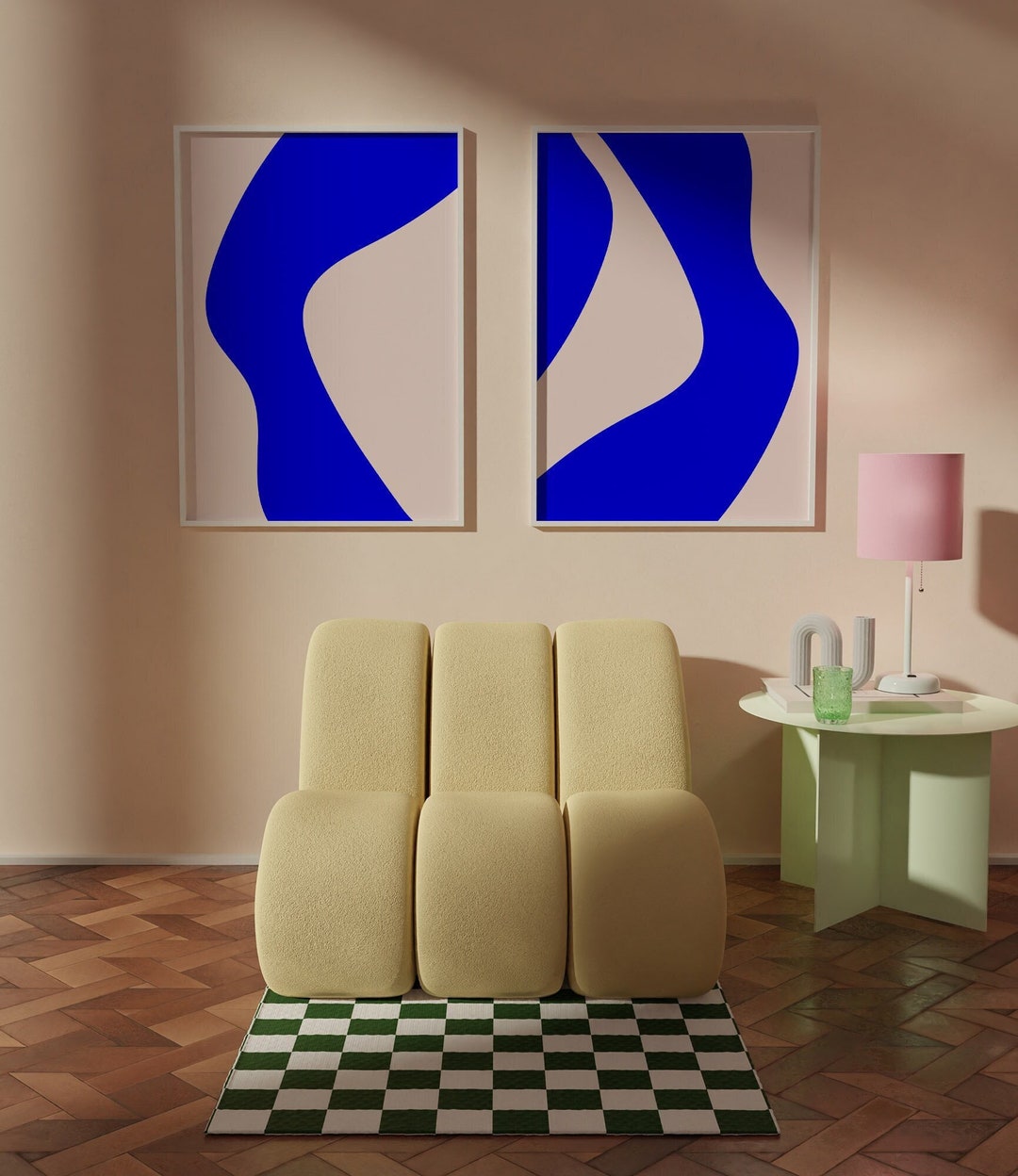 Abstract Lines SET Wall Printable Poster Wavy Design Aesthetic Decor ...