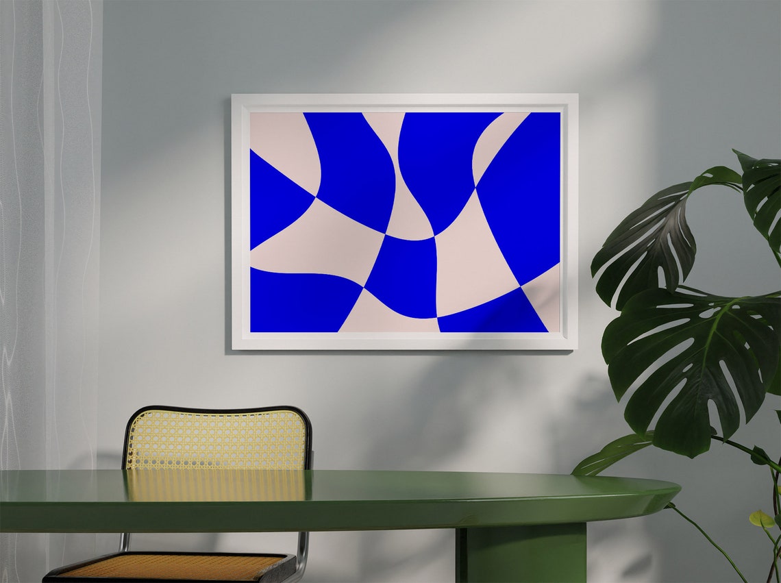 Trendy Warped Checker Art Wall Art Printable Poster Design Decor Dorm ...