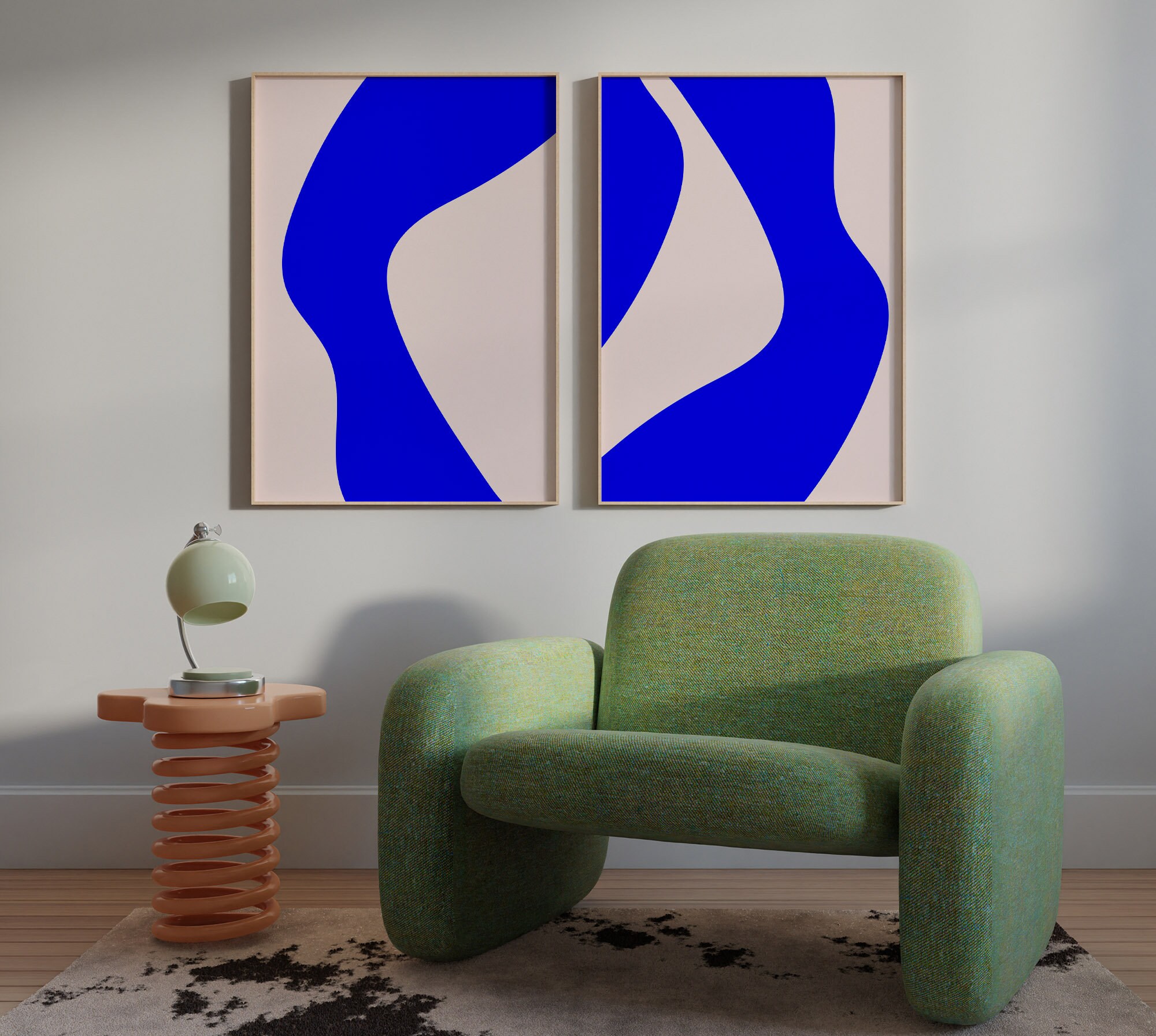 Abstract Lines SET Wall Printable Poster Wavy Design Aesthetic Decor ...