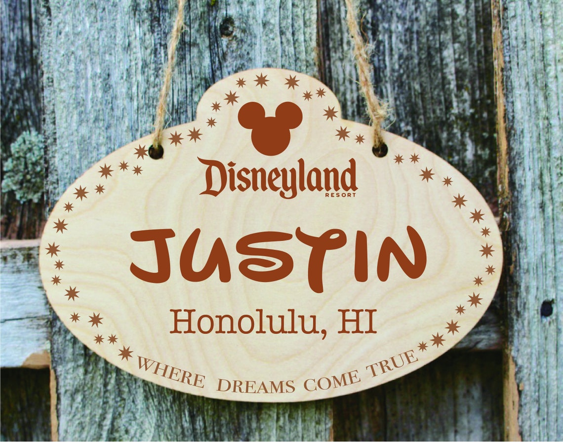 Mickey Large Name Tag Custom Mickey Name Tag Mickey Home - Etsy