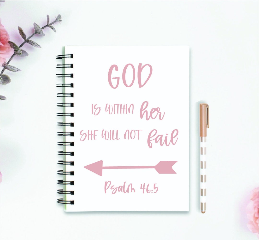 God is Within Her Journal, Bible Verse, Christian Gifts, Inspirational ...