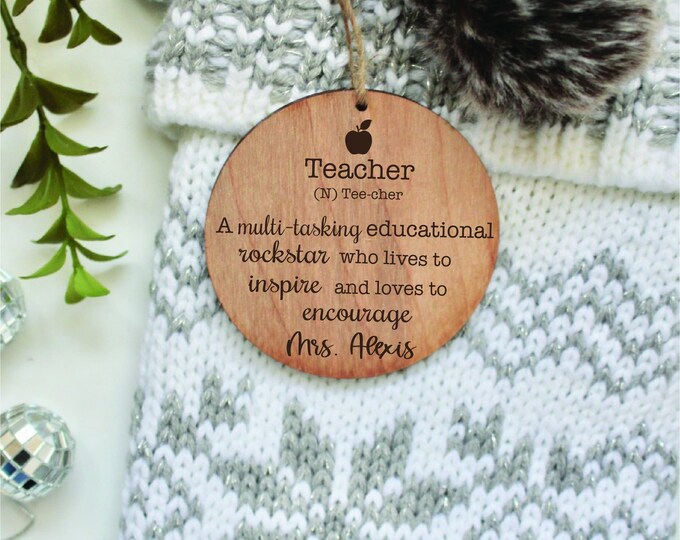 Teacher Christmas Ornament, Christmas Ornaments Personalized Name ...
