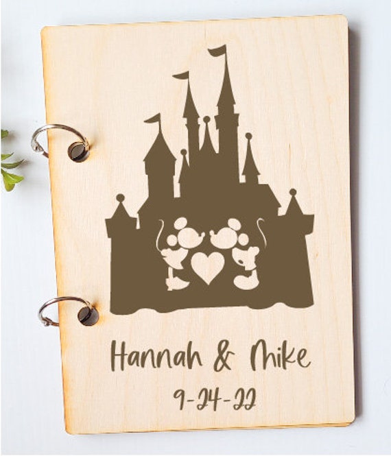 Mickey and Minnie Customized Name Wood Card Keeper Card | Etsy