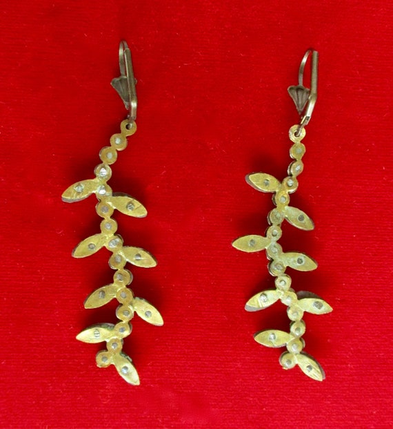 Pair of Antique Bronzed 2 3/4-Inch Cut Steel Earrings… - Gem