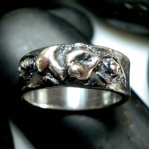 Handmade Nature-inspired Abstract Sterling Silver Ring - Etsy