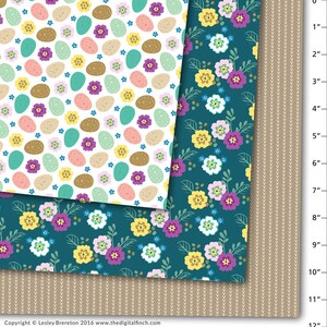 Springtime Digital Paper Bird Egg Paper Primroses 12x12 300 Dpi ...