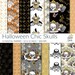 Halloween Chic Skulls Digital Papers Day of the Dead Scrapbooking Paper ...