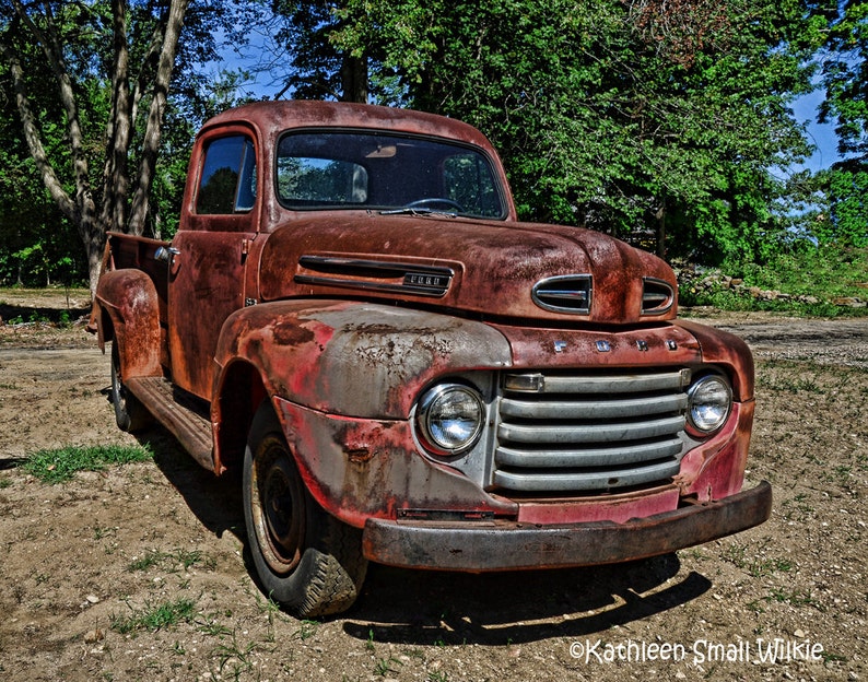 Viejo camión Ford, camión viejo oxidado, camión viejo, ideas de regalos ...