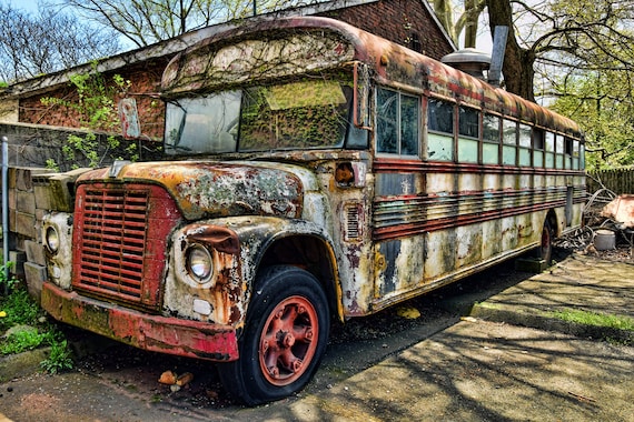 Old School Bus - Etsy
