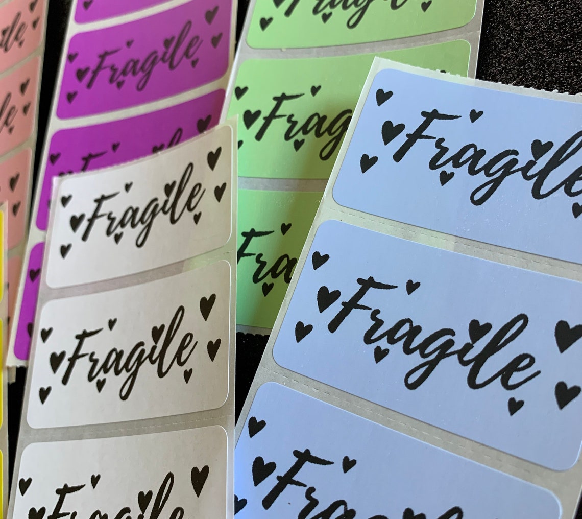 Fragile Labels Fragile Stickers Small Business Labels 2x1 - Etsy