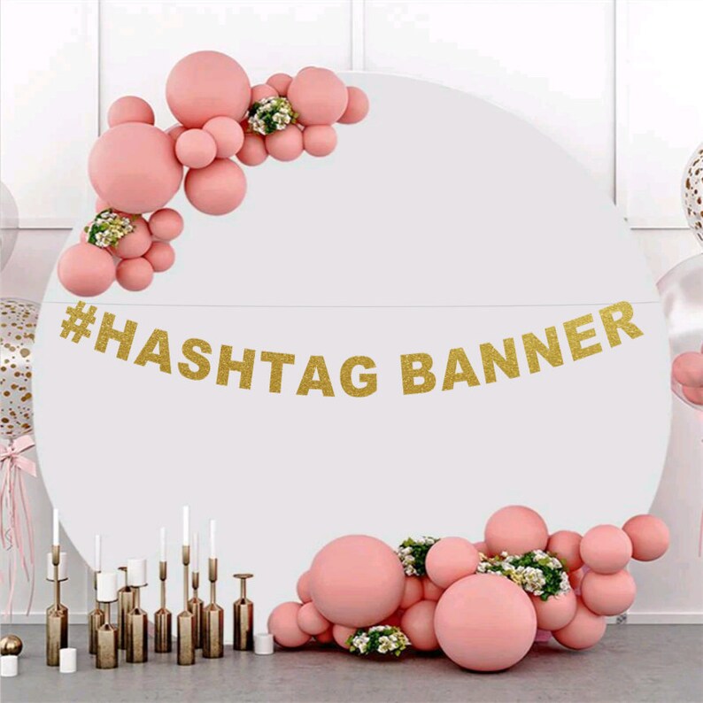 Custom Hashtag Bachelorette Banner, Bridal Shower Sign, # Wedding Decor ...