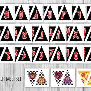 INSTANT DOWNLOAD / Printable / FNAF Full Alphabet Party Banner - Etsy